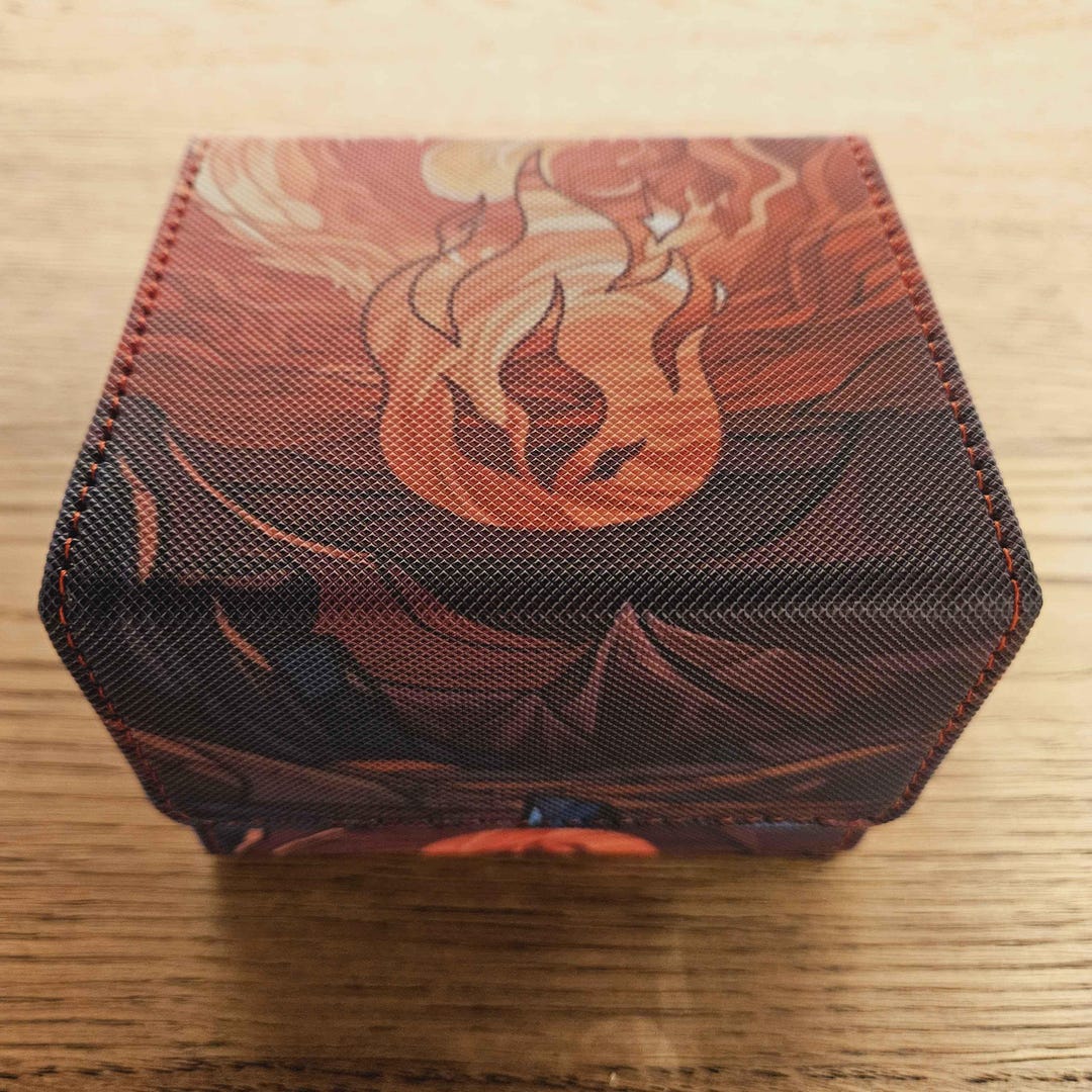 Fire Red Deck Box for Trading Card Games, TCG, EDH, Commander, LCG, Dnd ...
