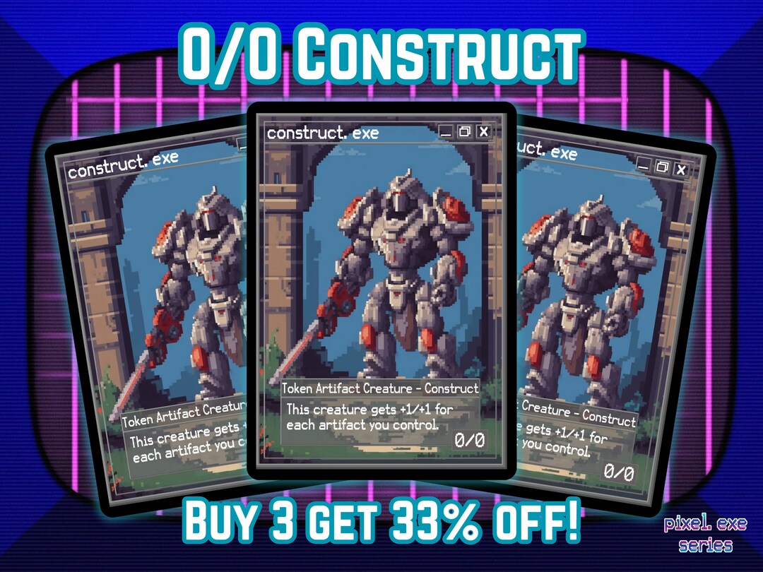 Construct 0/0 Token - Retro 8bit Pixel Art - Buy 3 Get 33% Discount ...