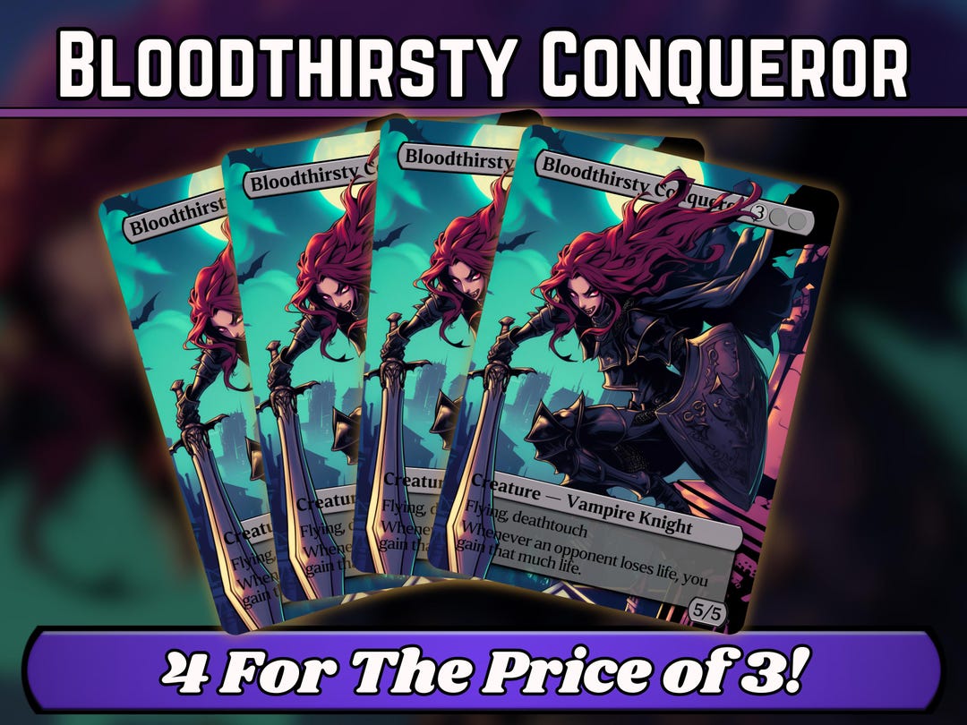 Bloodthirsty Conqueror - Proxy - Custom Magic Fantasy Art Series - Pop ...