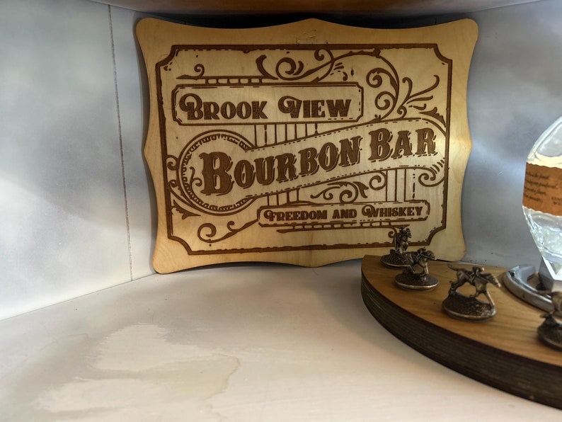 Custom Bourbon Bar Engraved Display - Etsy