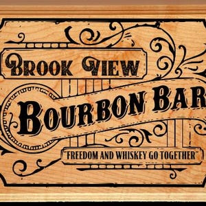 Custom Bourbon Bar Engraved Display - Etsy