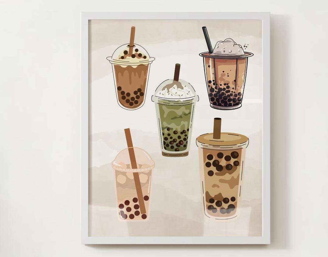 Boba Digital Print - Etsy