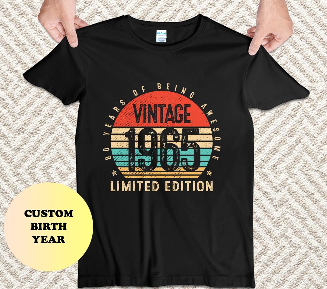 Retro Vintage 1965 Limited Edition 1965 Birthday T-shirt, 60 Years of ...