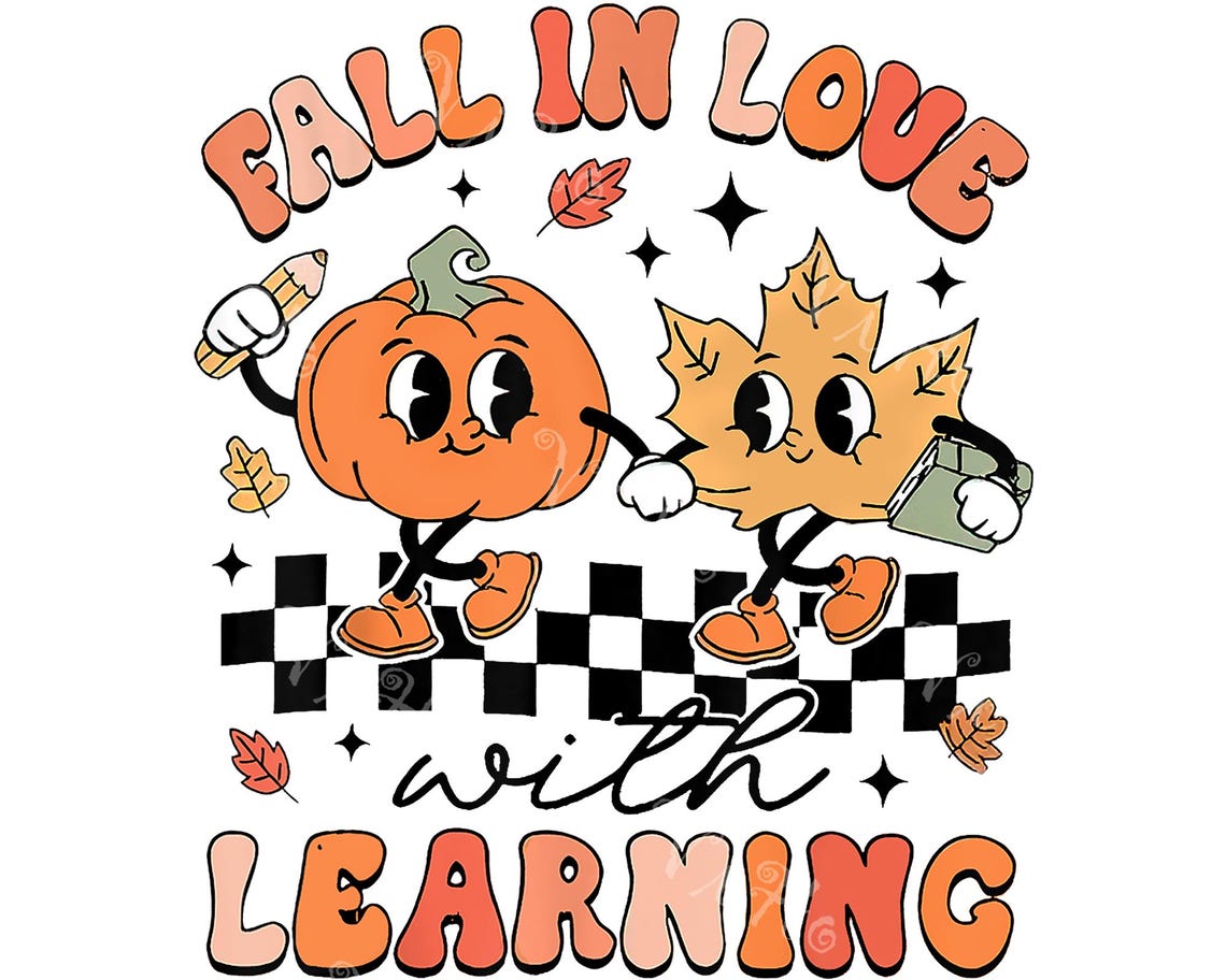 Teacher Halloween Fall in Love With Learning, Trick or Teach Png, Fall ...