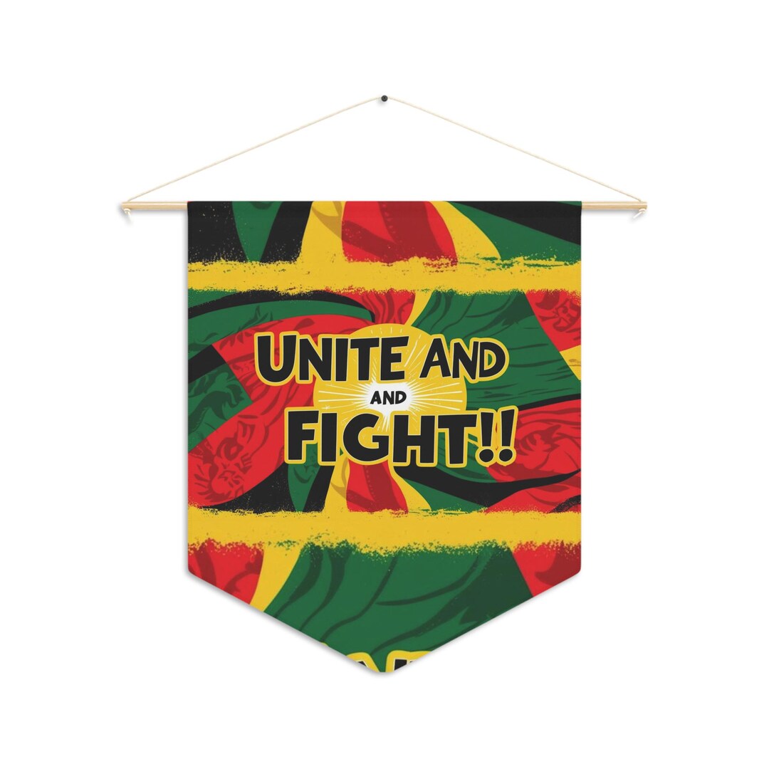 Motivational Pennant, Inspiring Wall Decoration, Unite and Fight Banner ...