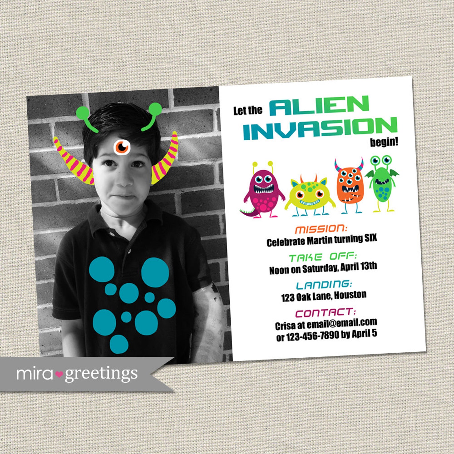 Alien Birthday Invitations Space Birthday Party Invites printable ...