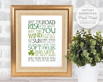 May the Road Rise up to Meet You Irish Blessing Prayer With - Etsy