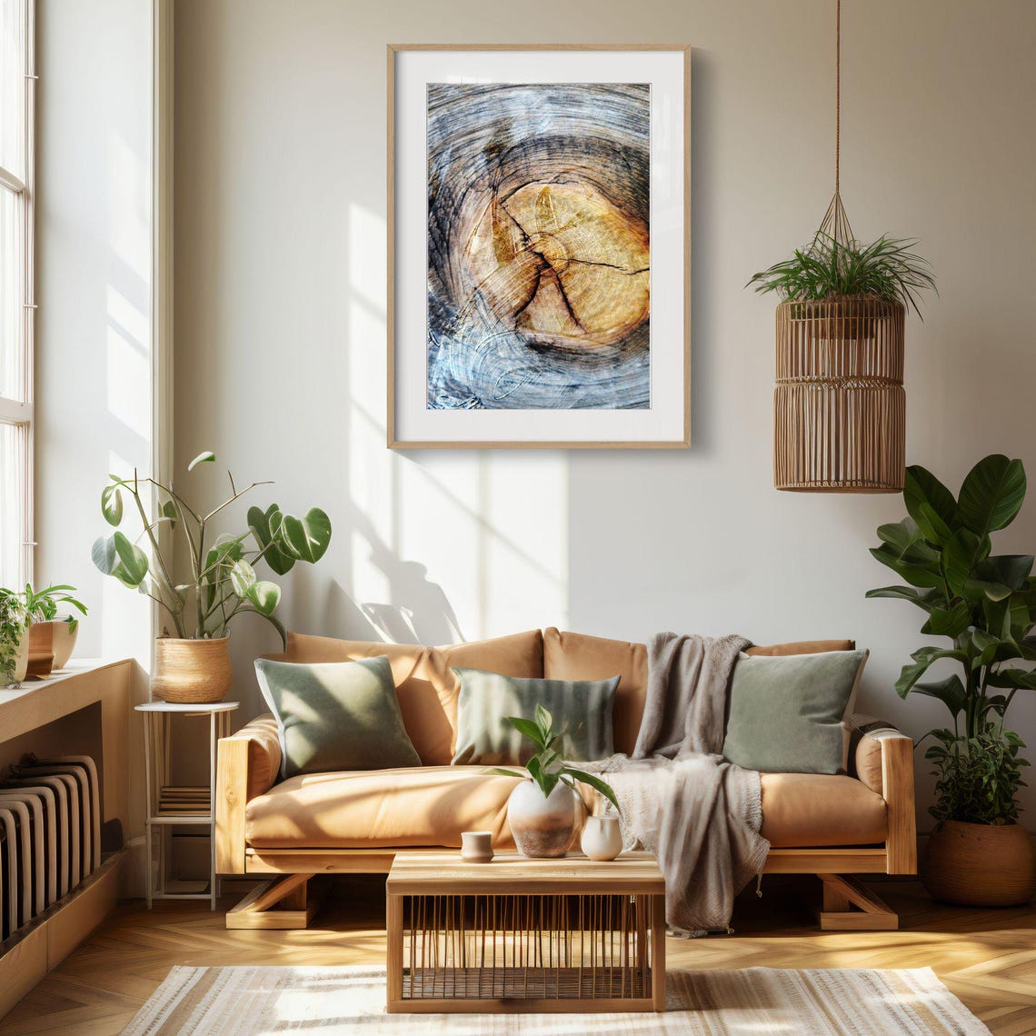 Tree Stump Abstract Art Print for Home Decor Tree Wall Art Home ...