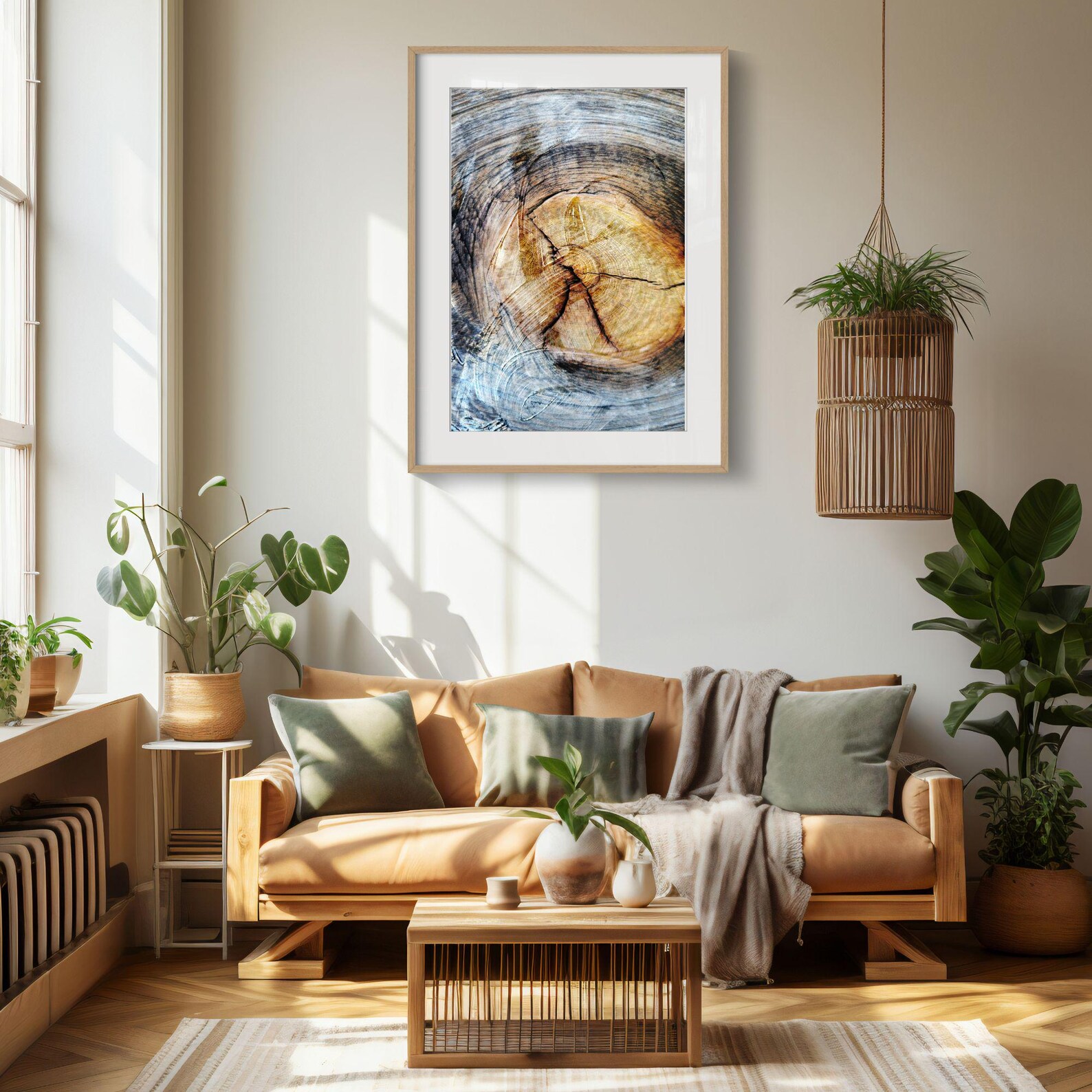 Tree Stump Abstract Art Print for Home Decor Tree Wall Art Home ...