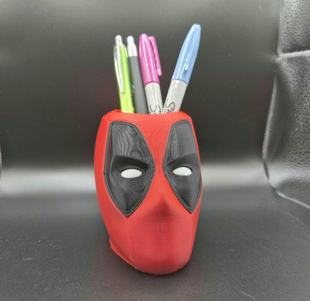 Deadpool Inspired Pen Pot, Desk Organizer, Desk Tidy, Classroom, Make ...