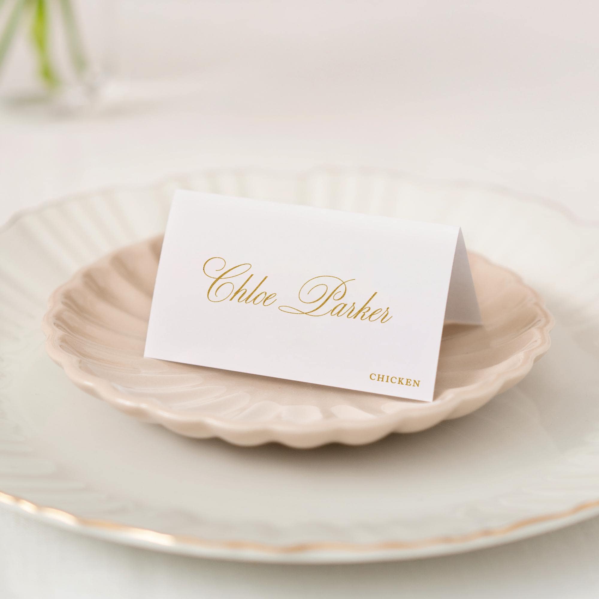 Elegant Wedding Place Cards: Script Printed Names for Reception Seating ...