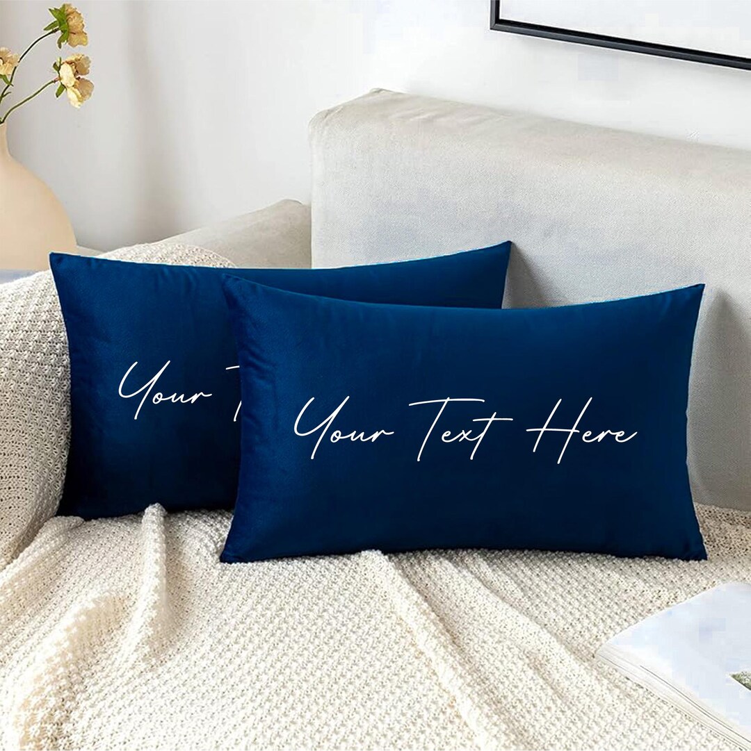 Personalized Text Pillow, Custom Text Pillow Cover, Name Pillow, Gift ...