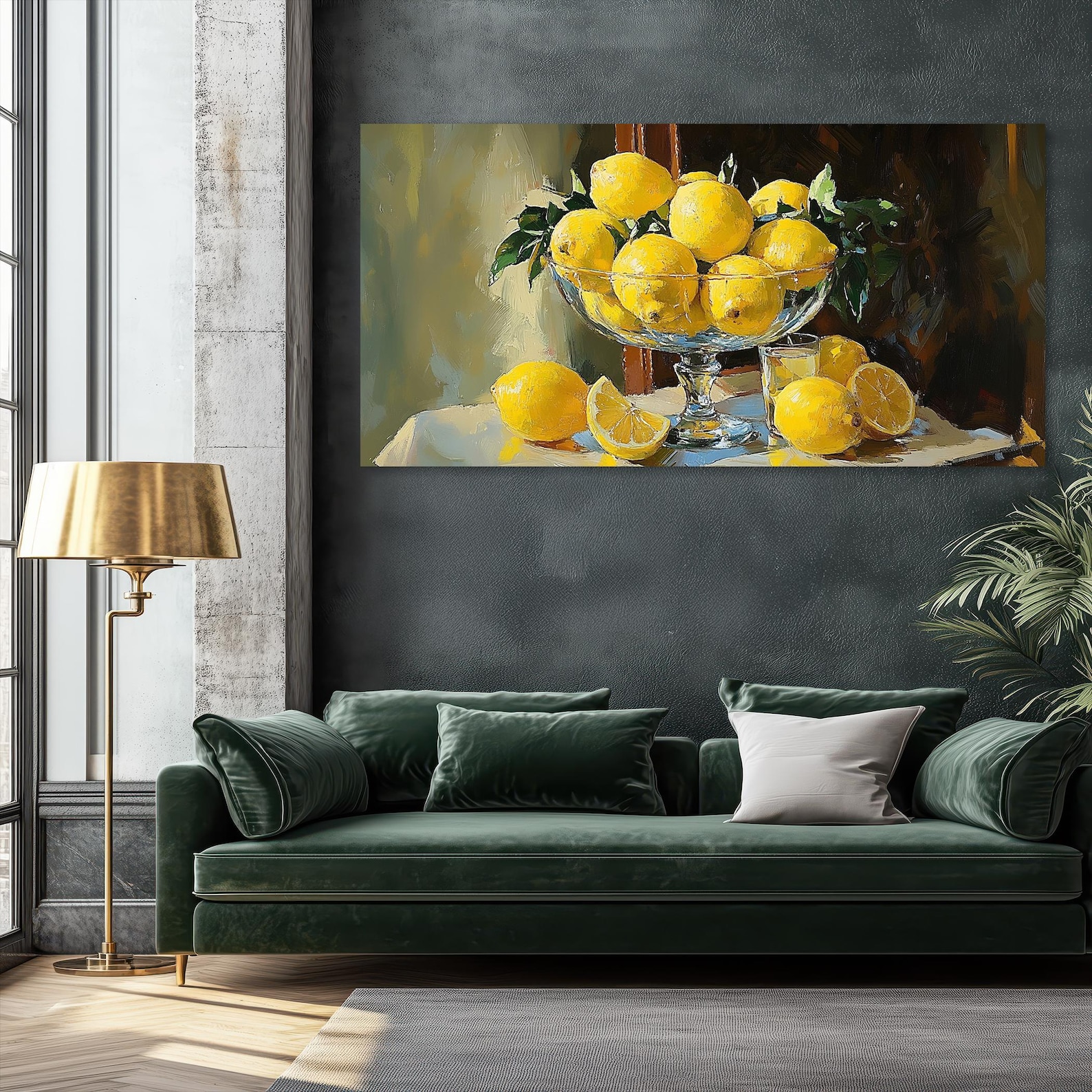 Lemon Still Life Canvas Print, Vintage Kitchen Wall Art - Etsy