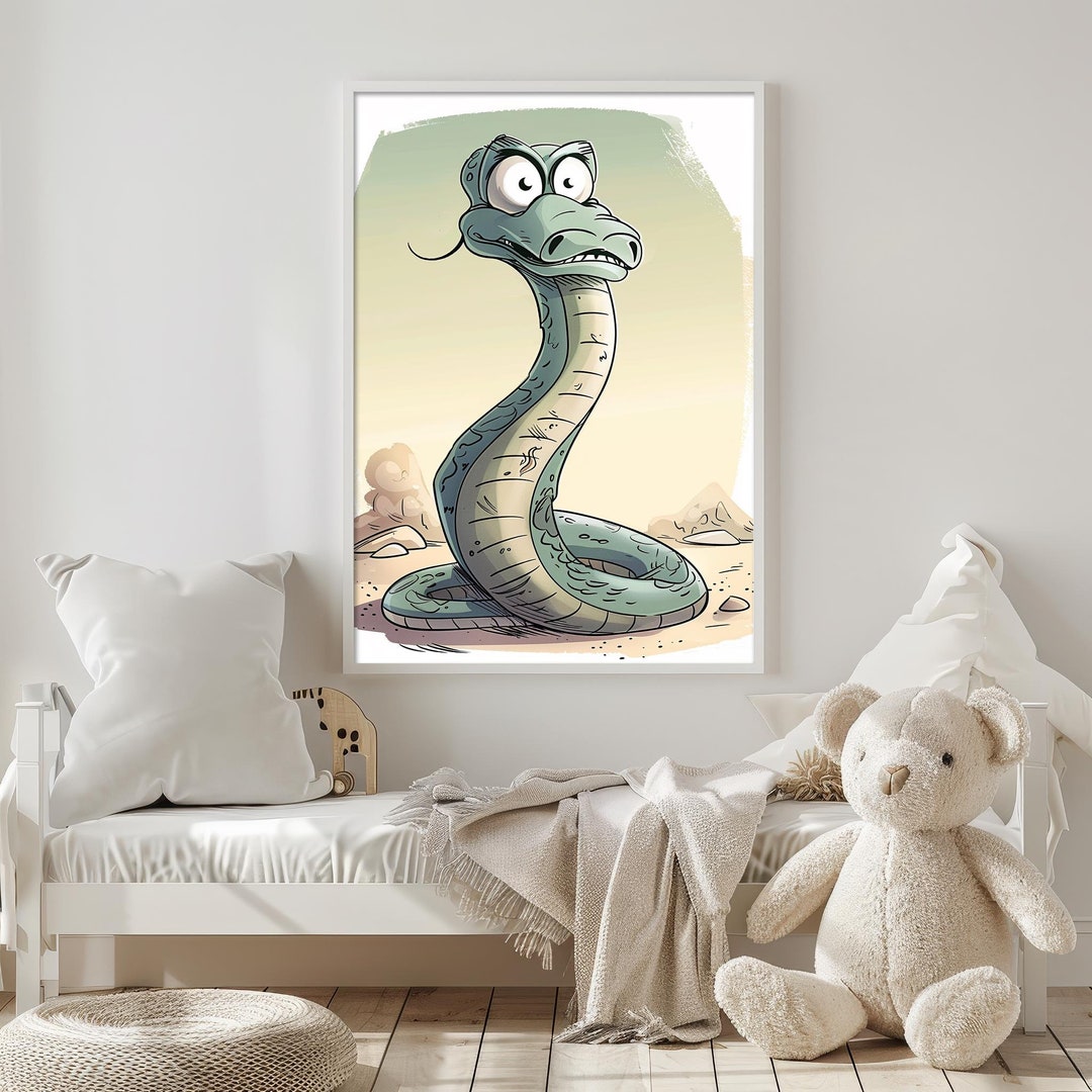Snake Nursery Wall Art, Digital Download, Snake Wall Decor, Kids Room ...