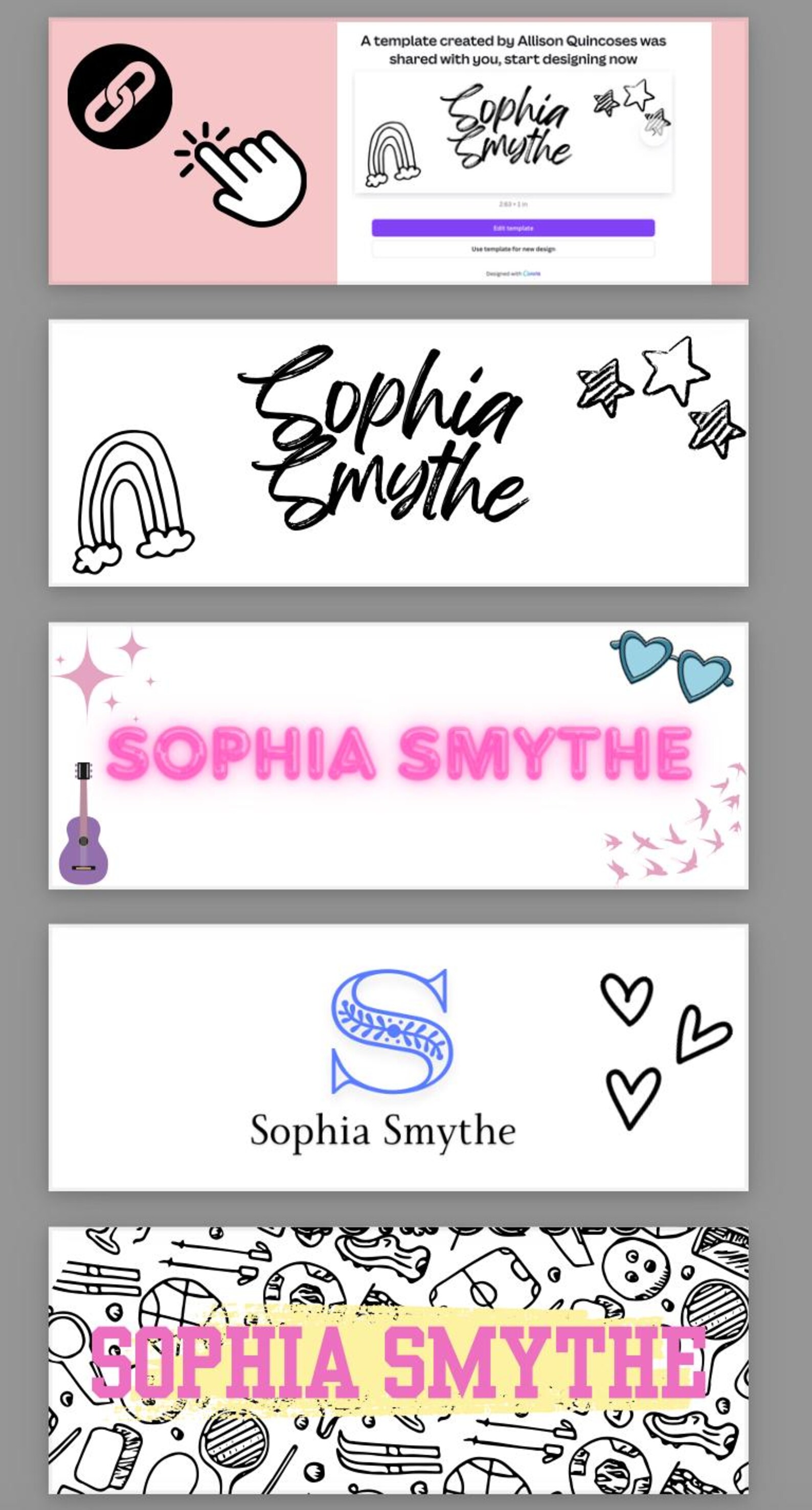 Editable School Supply Labels for Kids and Classroom | Canva | Avery ...