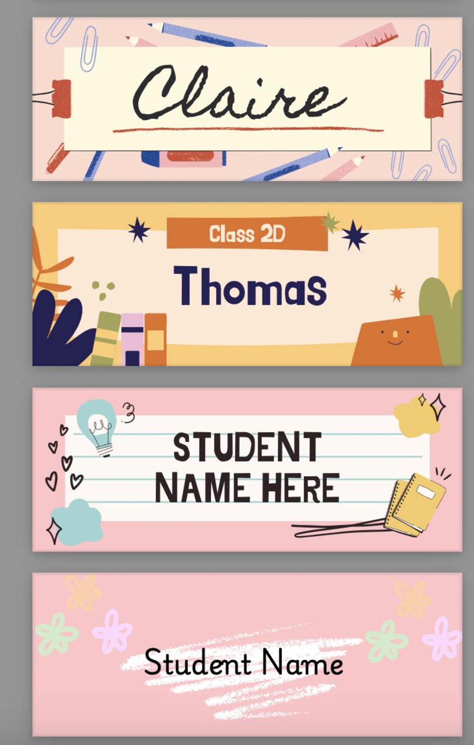 Editable School Supply Labels for Kids and Classroom | Canva | Avery ...