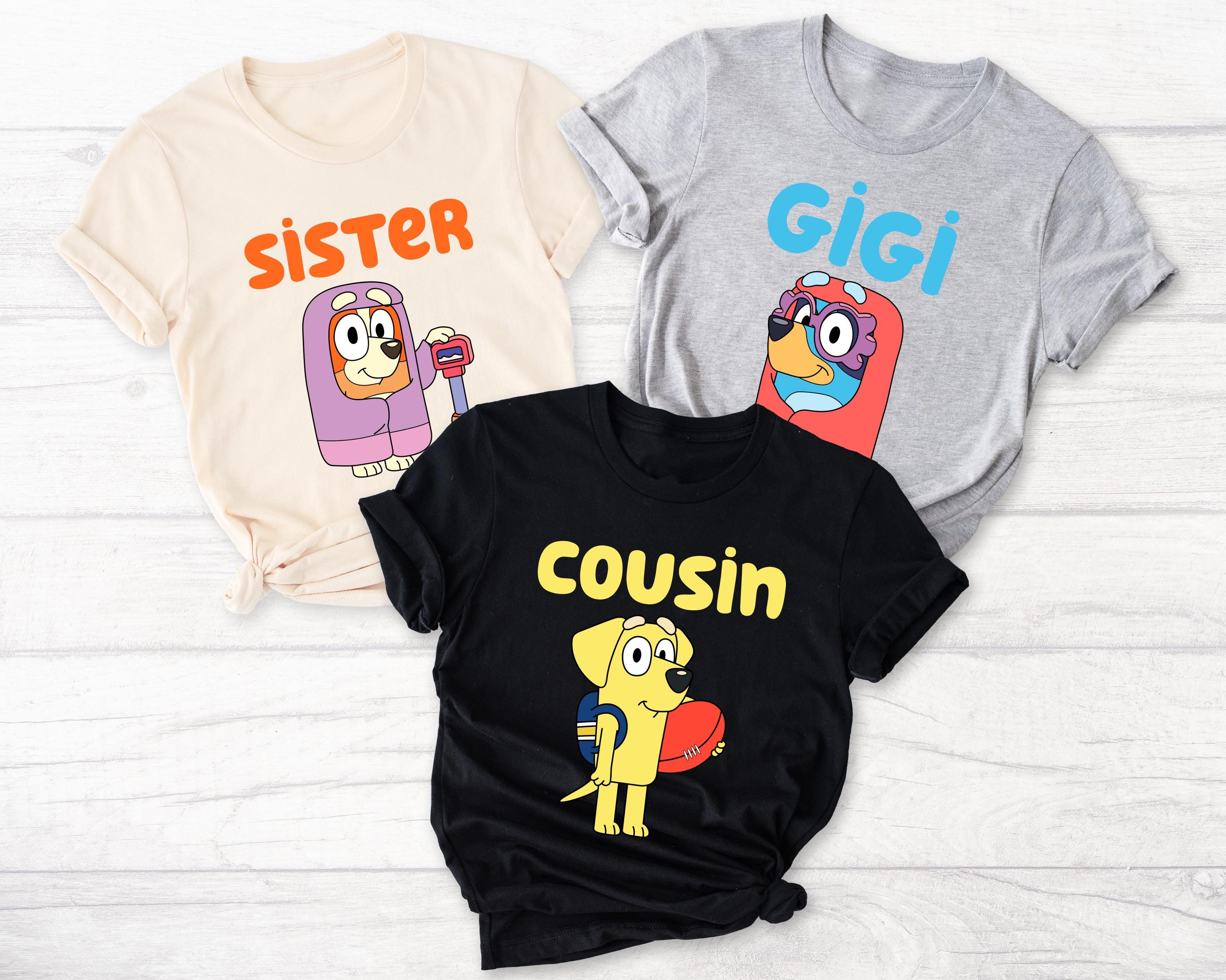 Personalized Bluey Family Matching Shirts, Custom Bluey Birthday Party ...