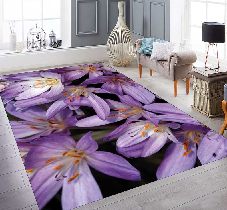 Tropical Flowers and Leaves Vintage,botanical Paradise Rug,flowers Area ...