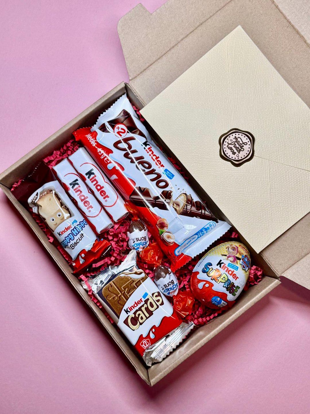 Kinder Bueno Chocolate Gift Box, Valentines Gift Personalised Chocolate ...