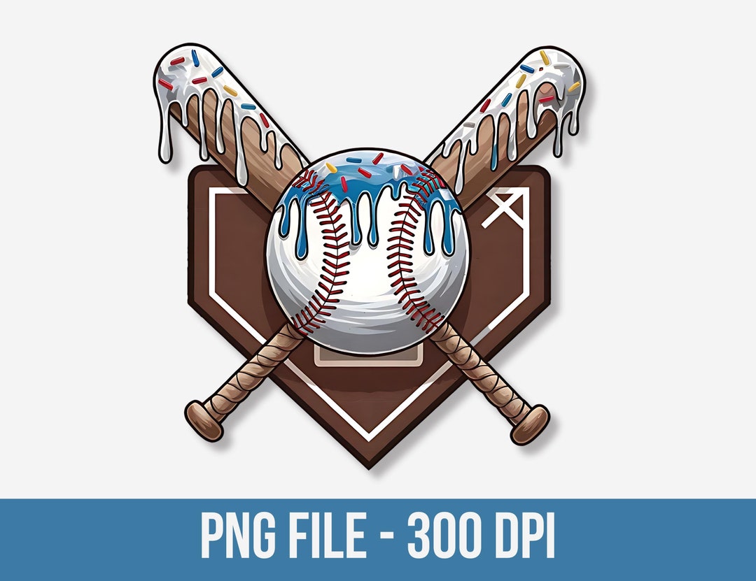 Baseball Home Plate Ice Cream Drip PNG, Baseball Png, Baseball Sport ...