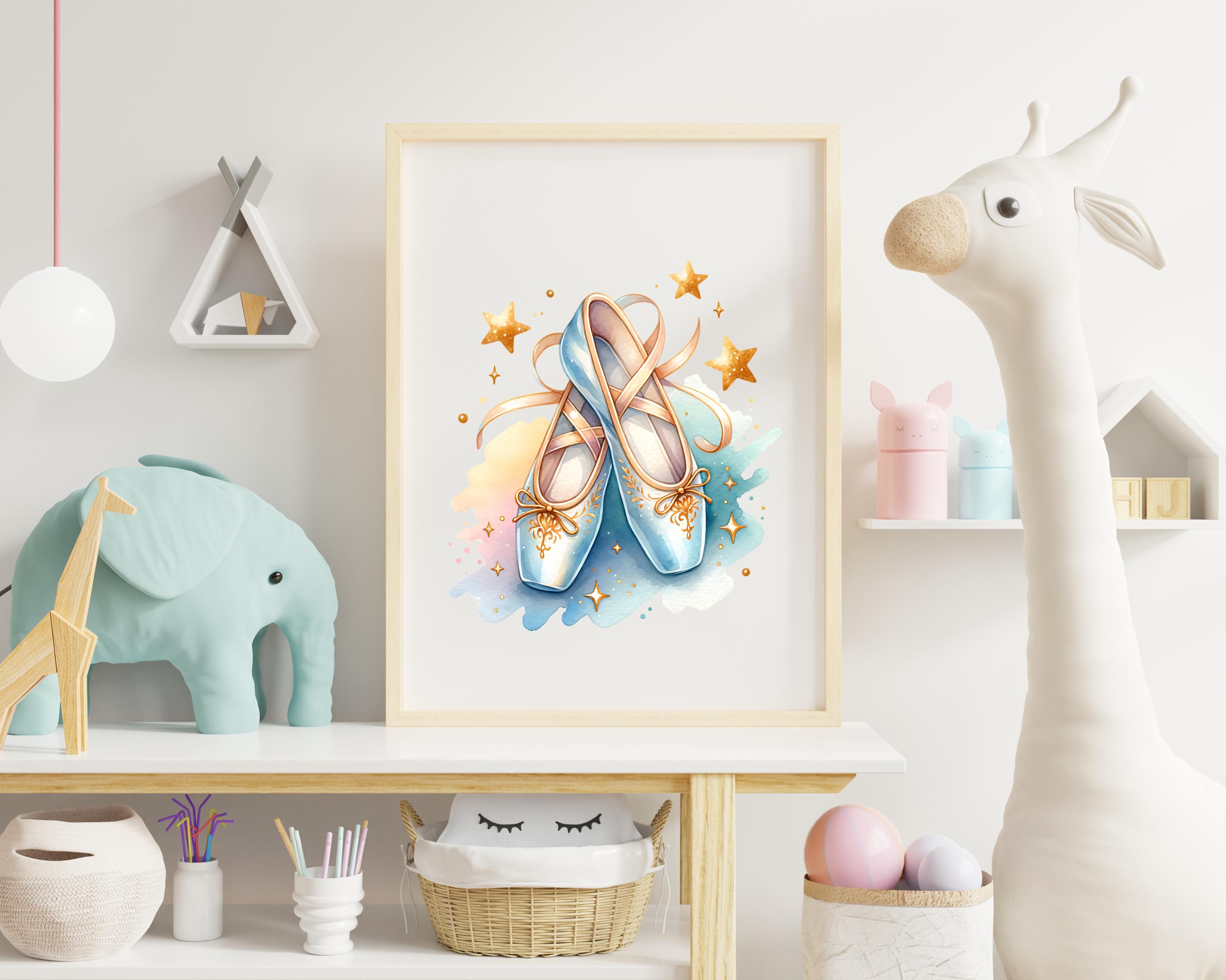 Watercolor Blue Carousel Clipart, Whimsical Ballerina Carousel Magical ...