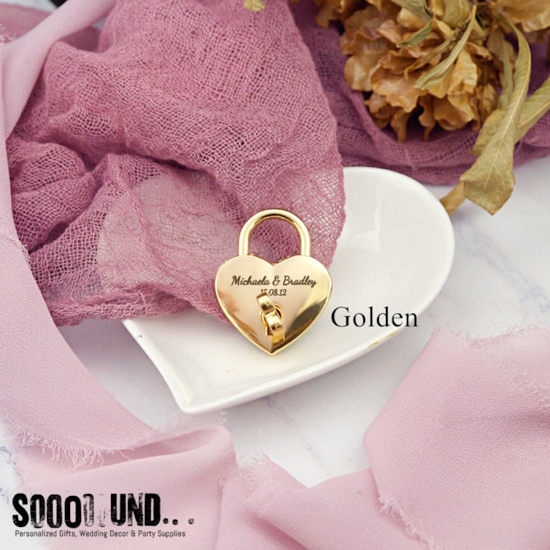 Wedding Lock Padlock With Key Heart Lock Love Lock Custom - Etsy