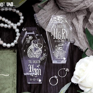 Coffin Ring Box, Halloween Wedding Ring Box, Acrylic Ring Box for ...