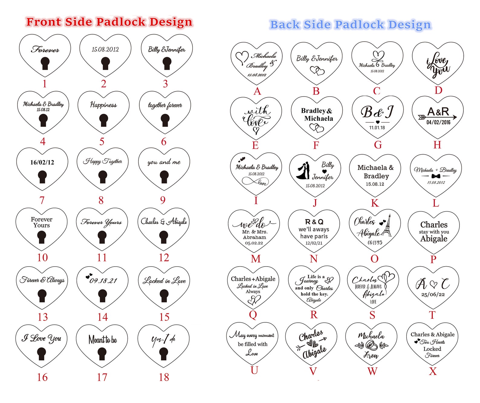 Wedding Lock Padlock With Key Heart Lock Love Lock Custom - Etsy