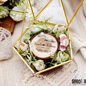 Tree Stump Wedding Ring Box, Tree Stump Ring Bearer Box, Double ...