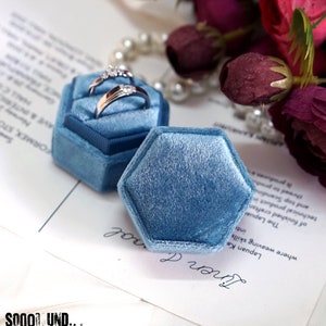 Velvet Ring Box, Wedding Ring Box, Ring Bearer Box, Engagement Ring Box ...