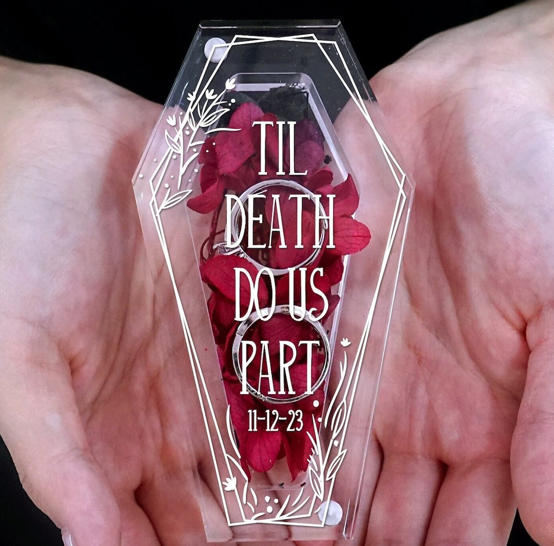 Coffin Ring Box, Halloween Wedding Ring Box, Acrylic Ring Box for ...