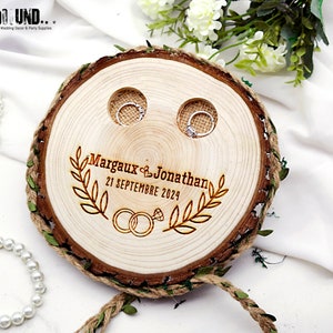 Tree Stump Wedding Ring Box, Tree Stump Ring Bearer Box, Double ...