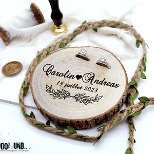 Tree Stump Wedding Ring Box, Tree Stump Ring Bearer Box, Double ...