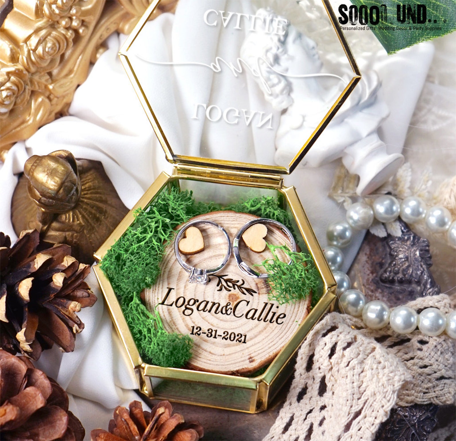 Ring Box Engagement Ring Box Wedding Ring Box Tree Stump - Etsy