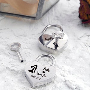 Wedding Lock, Padlock With Key, Heart Lock, Love Lock, Custom Lock ...