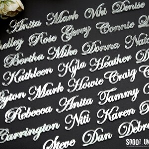Mirror Acrylic Laser Cut Names, Custom Laser Cut Wedding Place Names ...