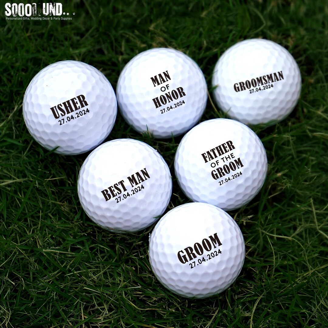 Custom Golf Balls, Dad Golf Ball, Groomsman Golf Ball Gift, Wedding ...