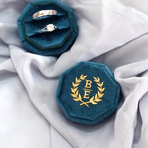 Velvet Ring Box, Wedding Ring Box, Ring Bearer Box, Engagement Ring Box ...