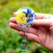 Custom Name NP Badge Reel, NP Student Personalized Name Real Flower ...