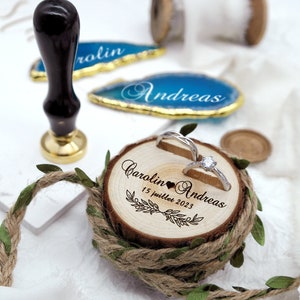 Tree Stump Wedding Ring Box, Tree Stump Ring Bearer Box, Double ...