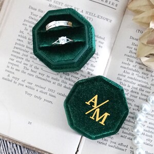 Velvet Ring Box, Wedding Ring Box, Ring Bearer Box, Engagement Ring Box ...