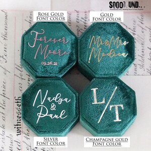 Velvet Ring Box, Wedding Ring Box, Ring Bearer Box, Engagement Ring Box ...