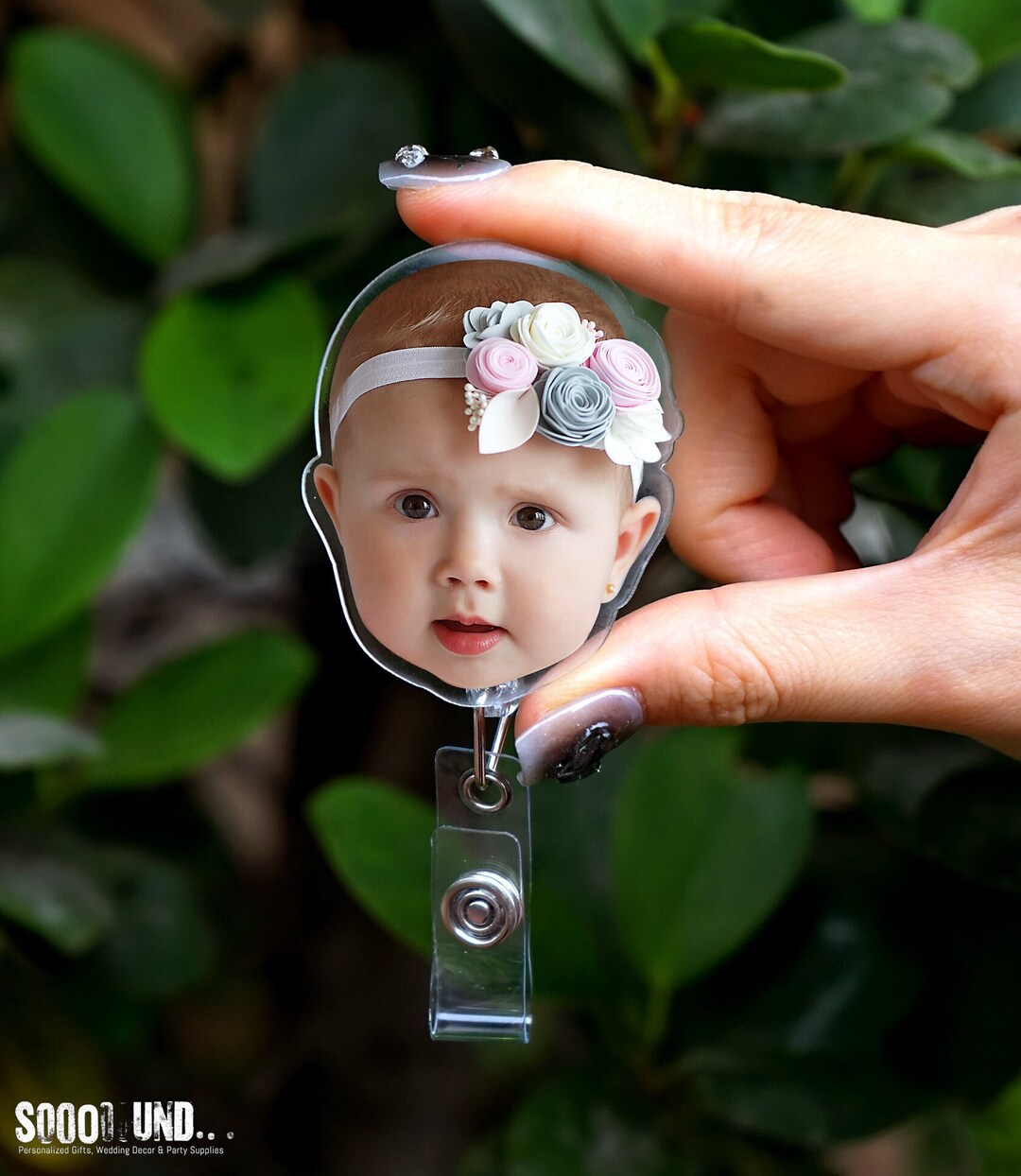 Custom Photo Badge Reel, Personalized Photo Badge Reel, Custom Face ...