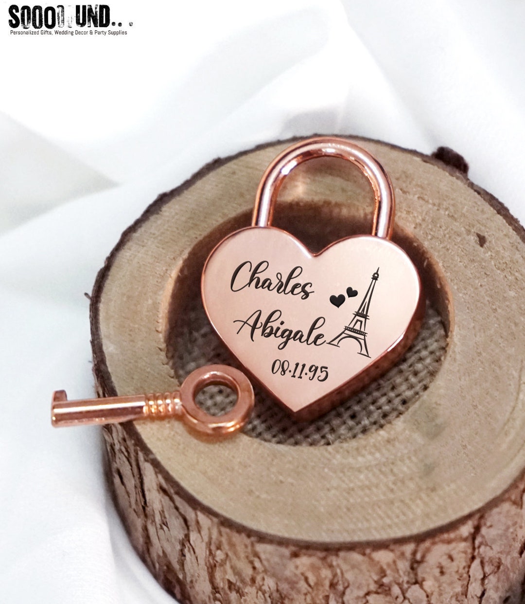 Wedding Lock Padlock With Key Heart Lock Love Lock Custom - Etsy