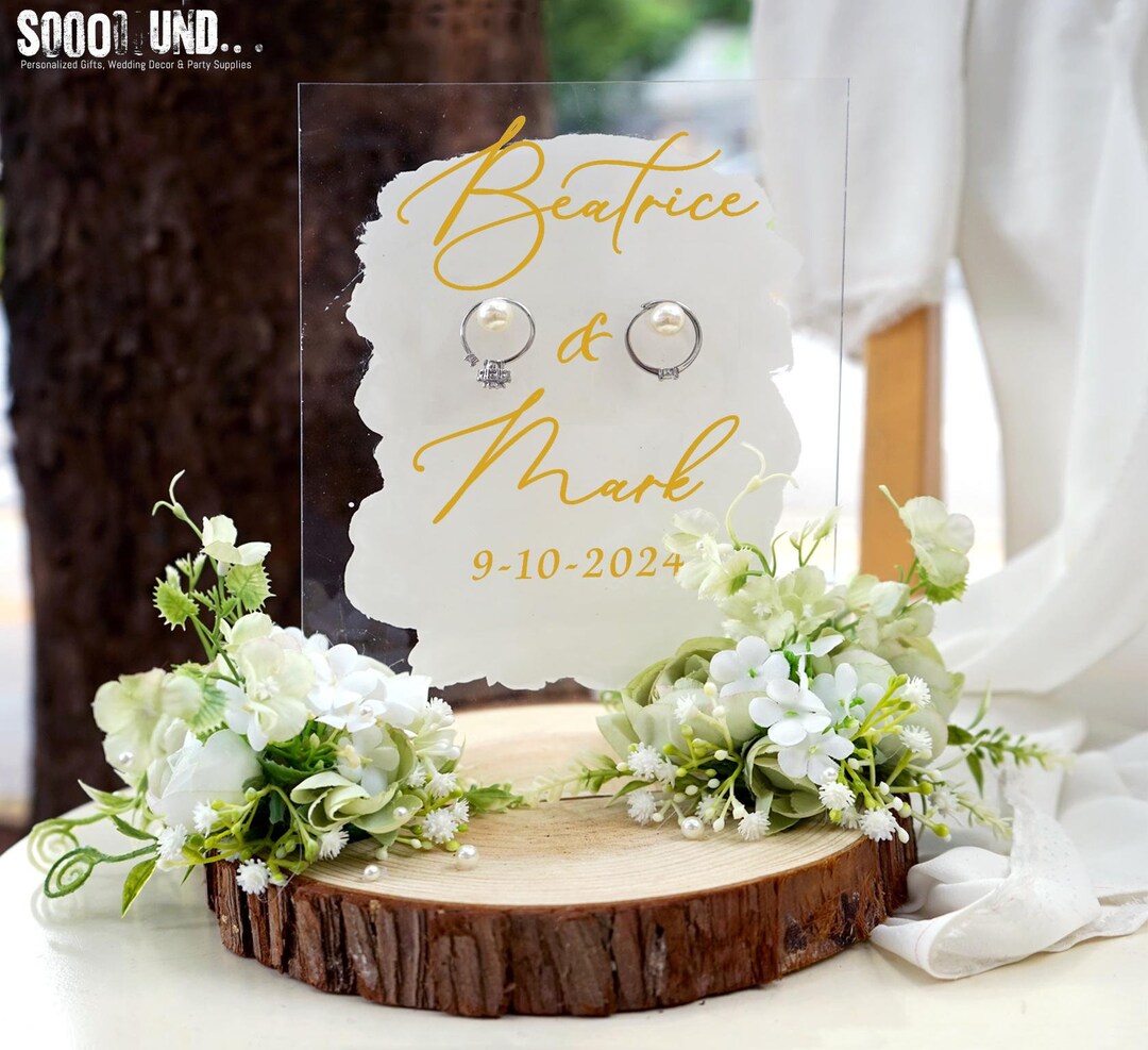 Tree Stump Wedding Ring Box, Tree Stump Ring Bearer Box, Double ...