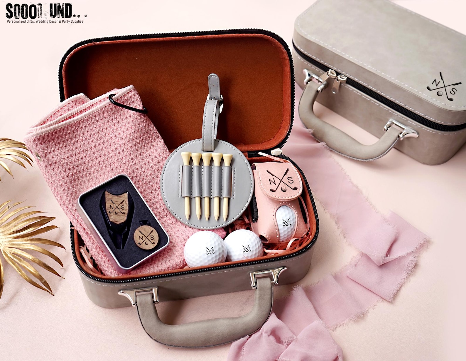 Golf Gift Set, Personalized Leather Golf Gift Set for Golfer, Golf ...