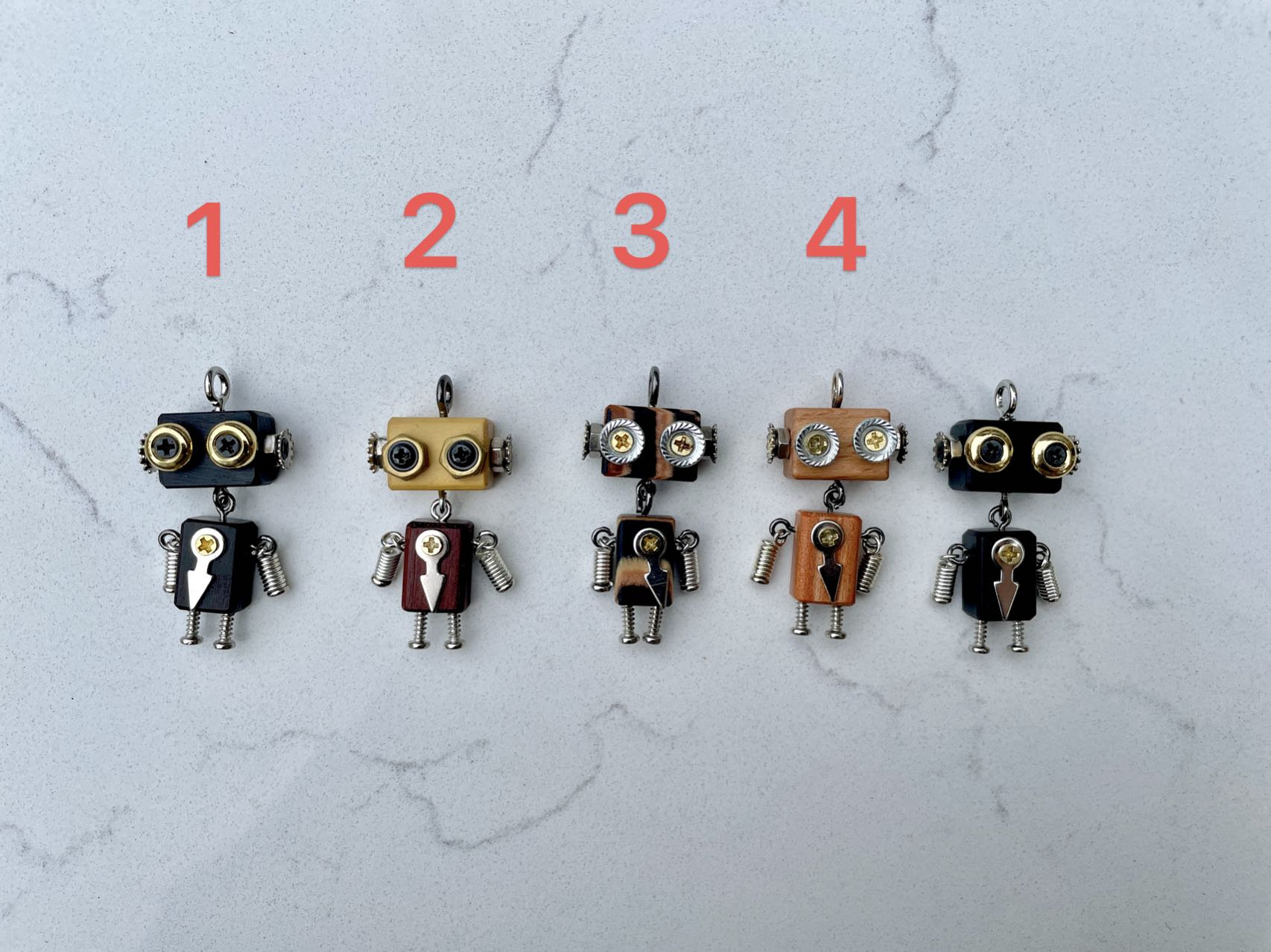 Kiki | Handcrafted Robopunk Robot Pendant With a Necklace or Key Chain ...