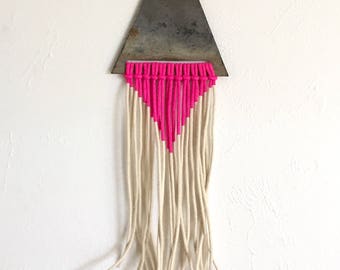 Pink wall hanging | Etsy