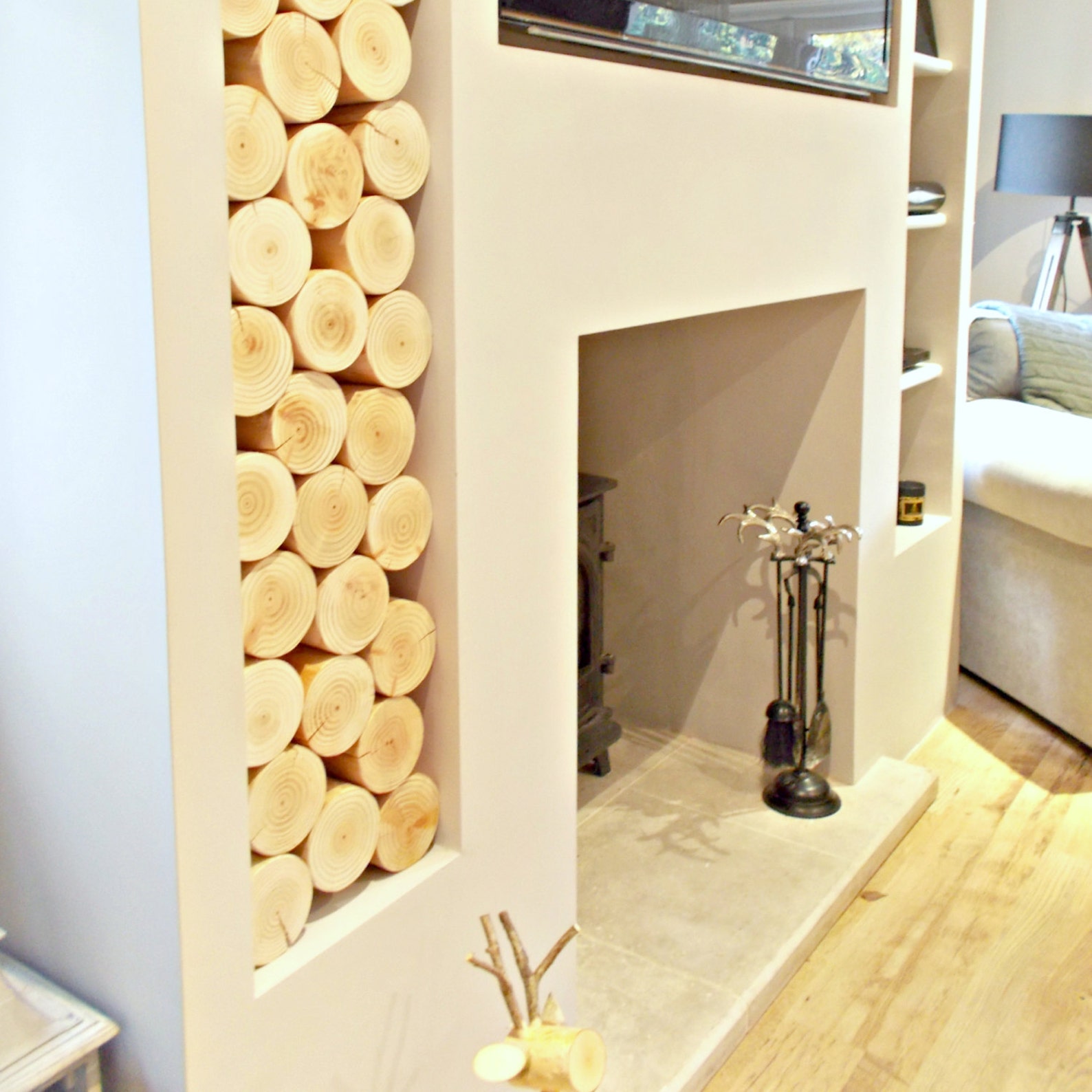 CIRCULAR Decorative Logs Real Wood Round Neat Logs - Etsy UK