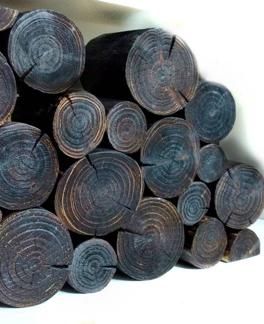 Blackened DECORATIVE LOGS Charred Wood Logs Log Stack Log - Etsy UK